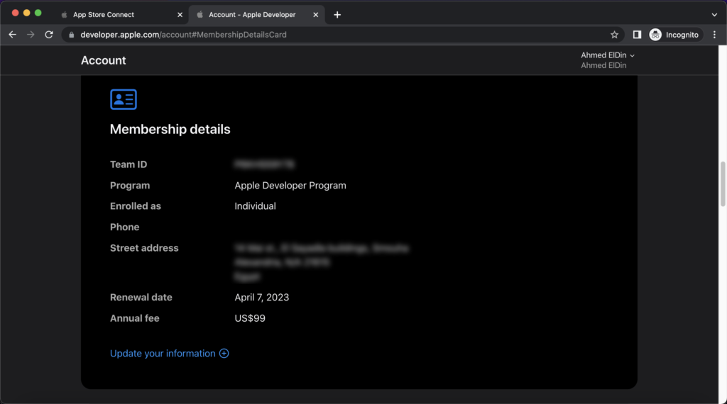 Connect your apple developer account – App Experts